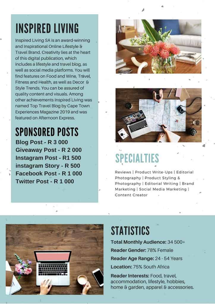 Media Kit and Rate Card Inspired Living SA